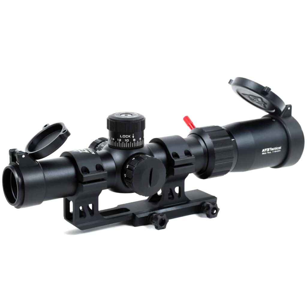 AT3 Red Tail Scopes with Locking W/E Caps and Mount | 5.56 BDC Reticle