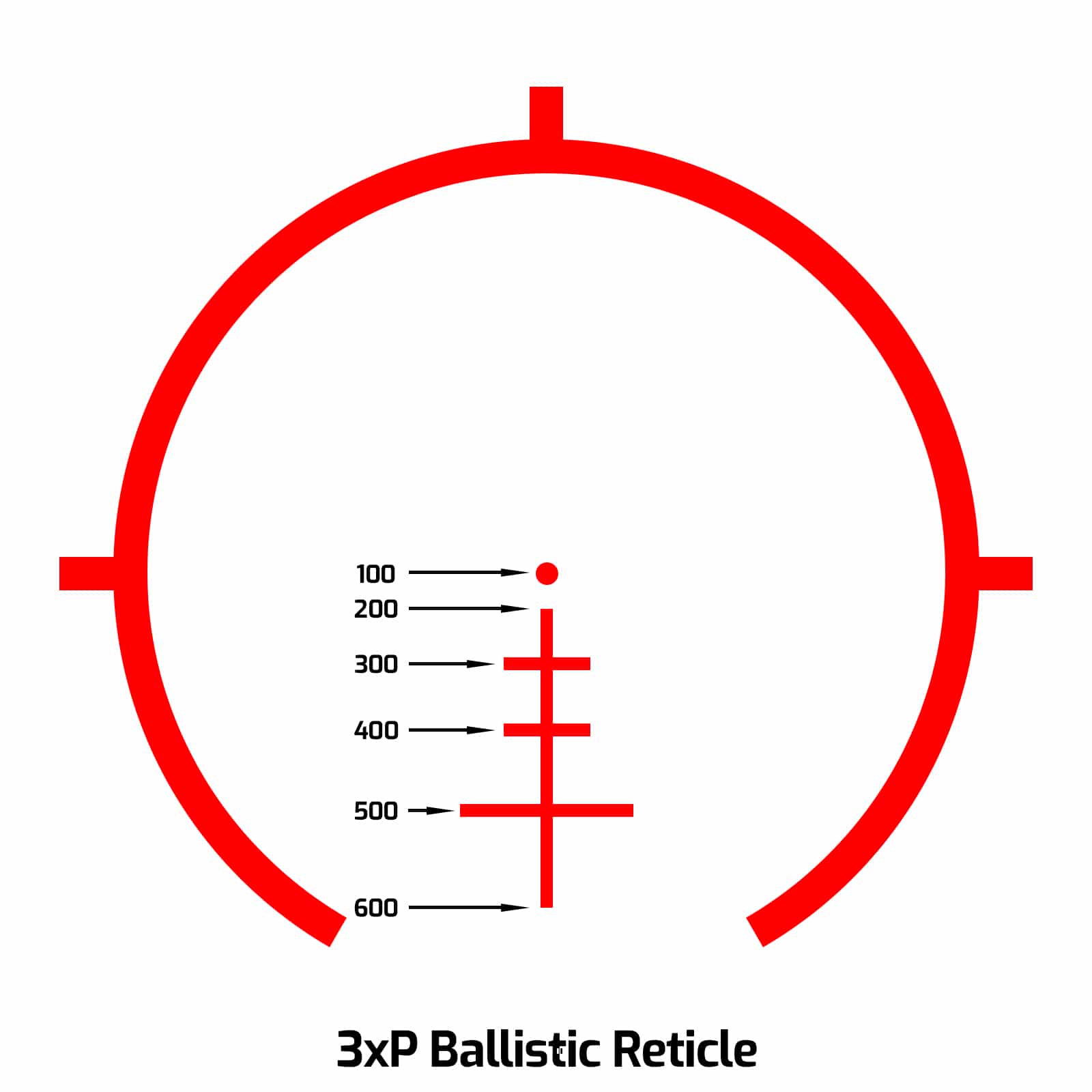 AT3™ 3xP 3x Prism Scope - MOA - Illuminated BDC Reticle